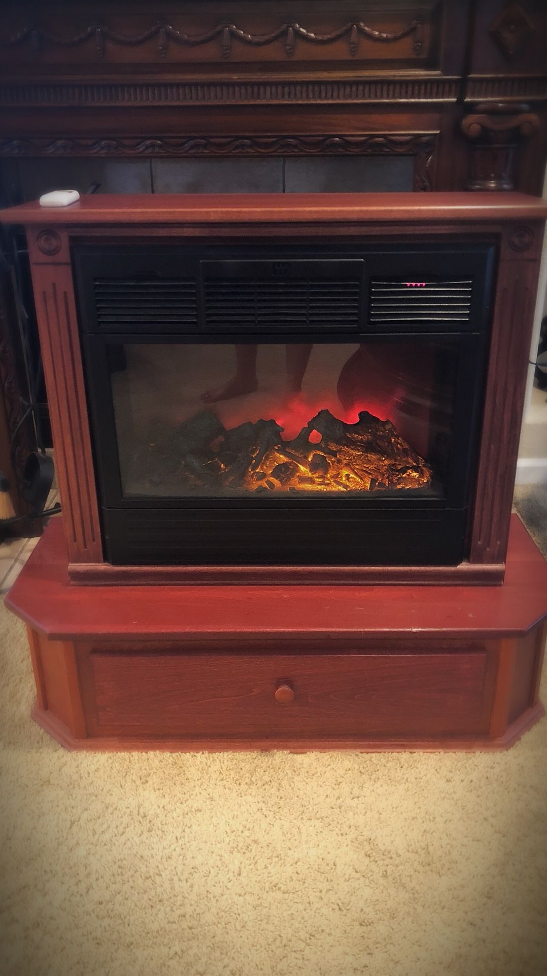 Amish Flint Tv Console Fireplace Heaters