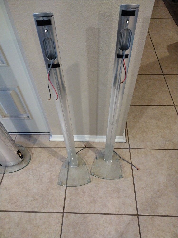 Definitive Technology Pair Mythos Silver W Glass Base Stands for Sale ...