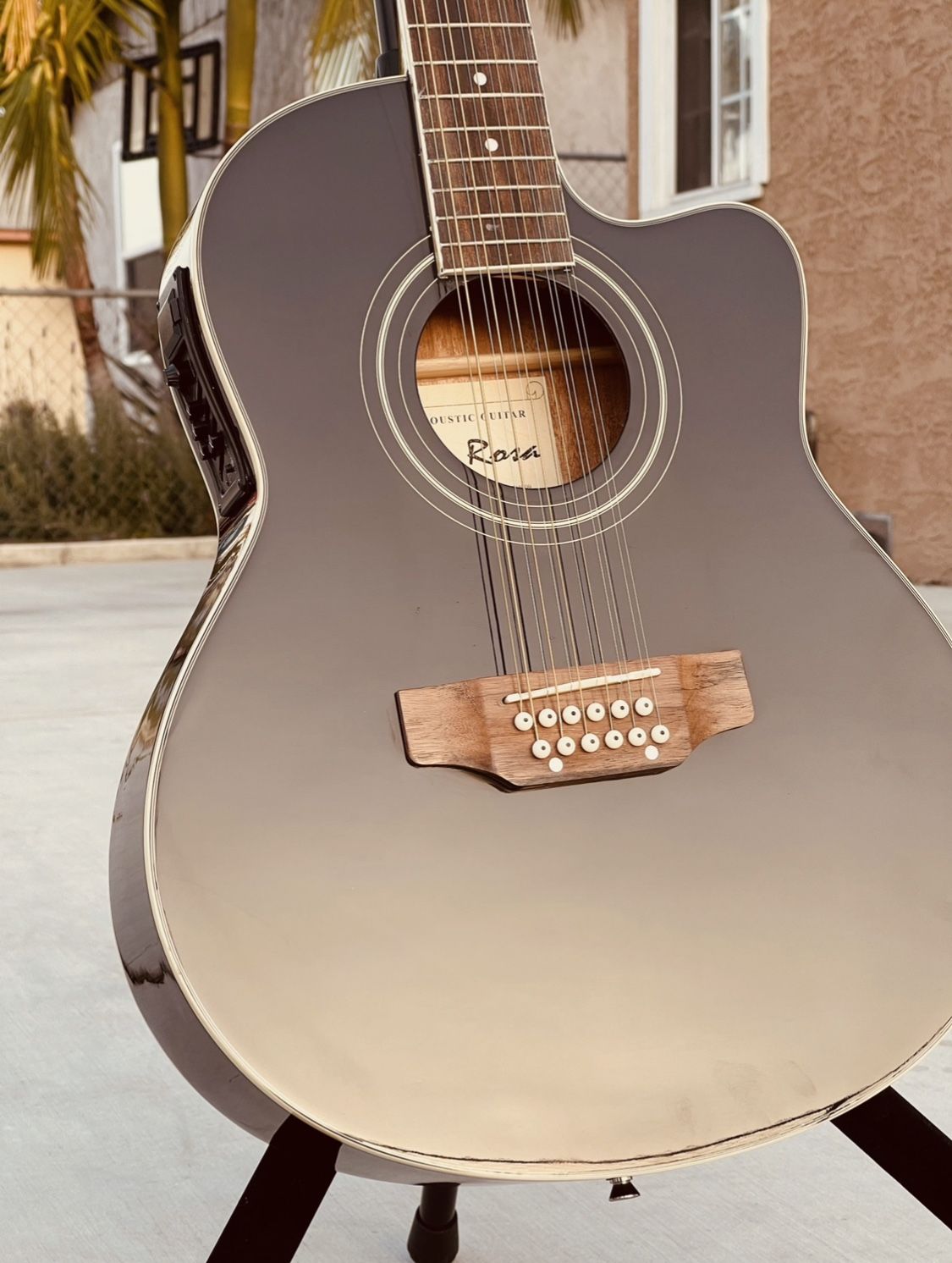 12 String Electric Acoustic Guitar (requinto) guitarra de 12 cuerdas ...