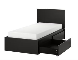 Twin Bed Frame Set Ikea Black MALM for Sale in Long Beach CA OfferUp