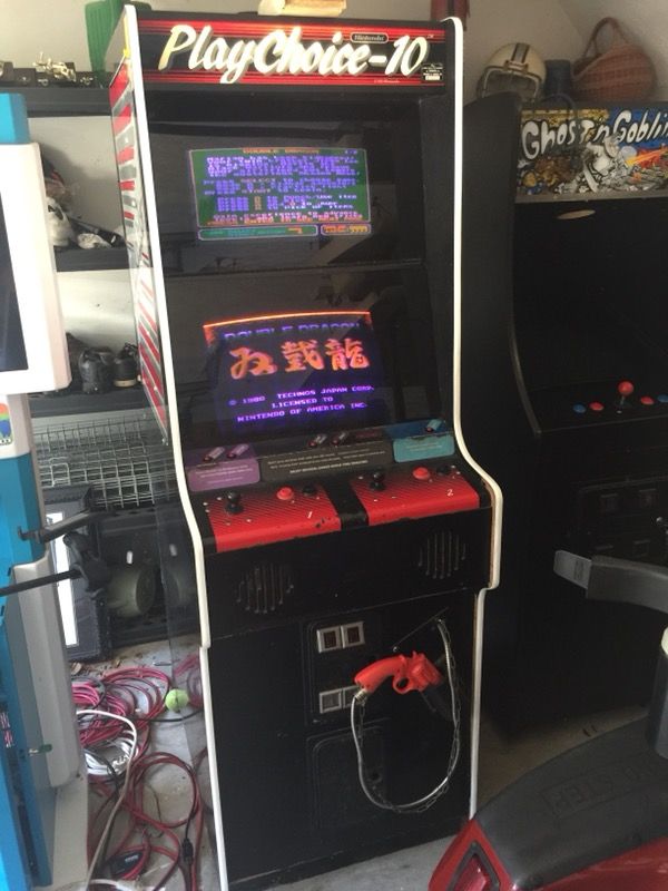 Nintendo Playchoice 10 Dual Screen Arcade Machine w/ gun and 10 games ...