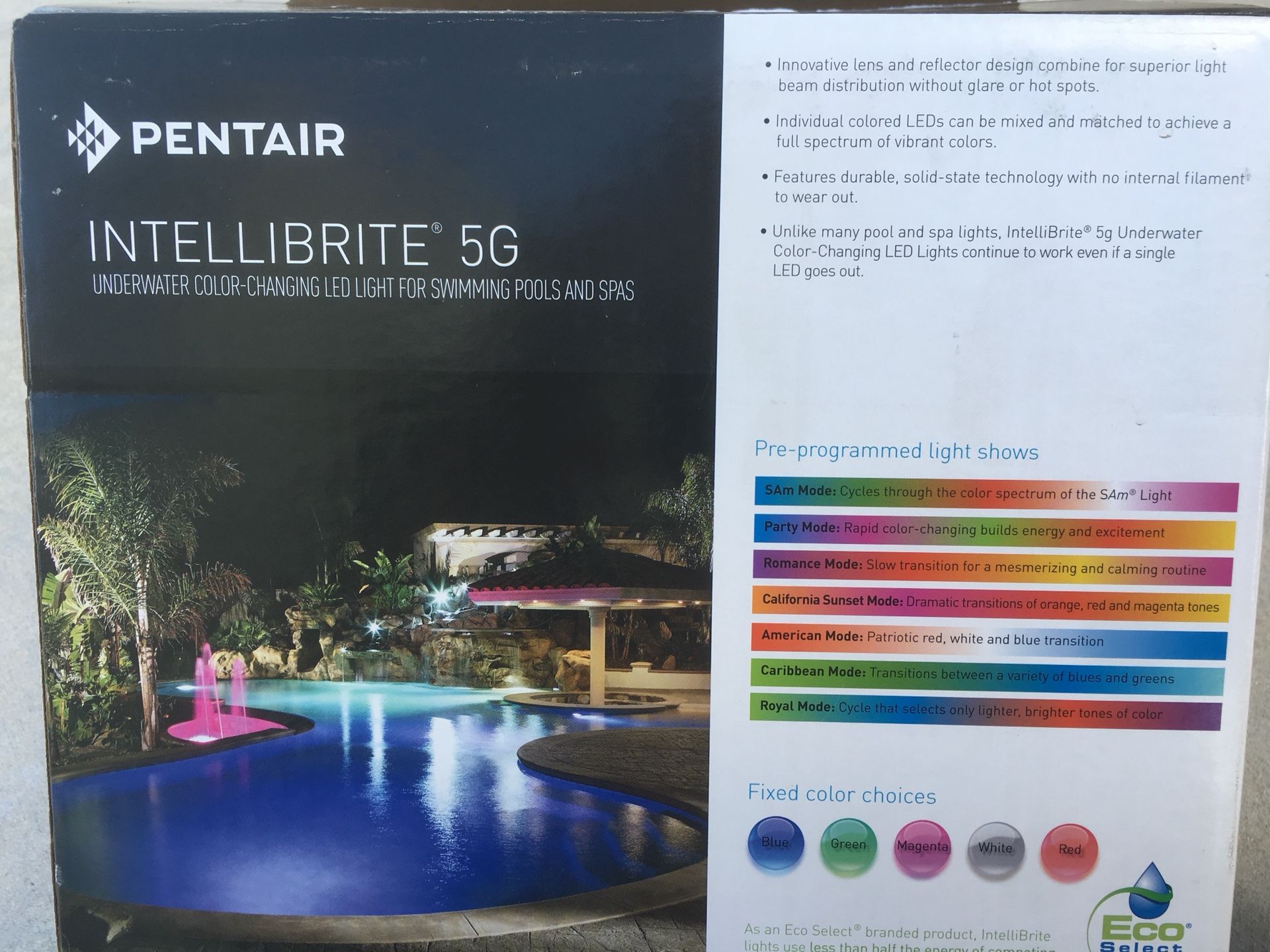 Pentair Intellibrite 5g Color Led Swimming Pool Light | Shelly Lighting