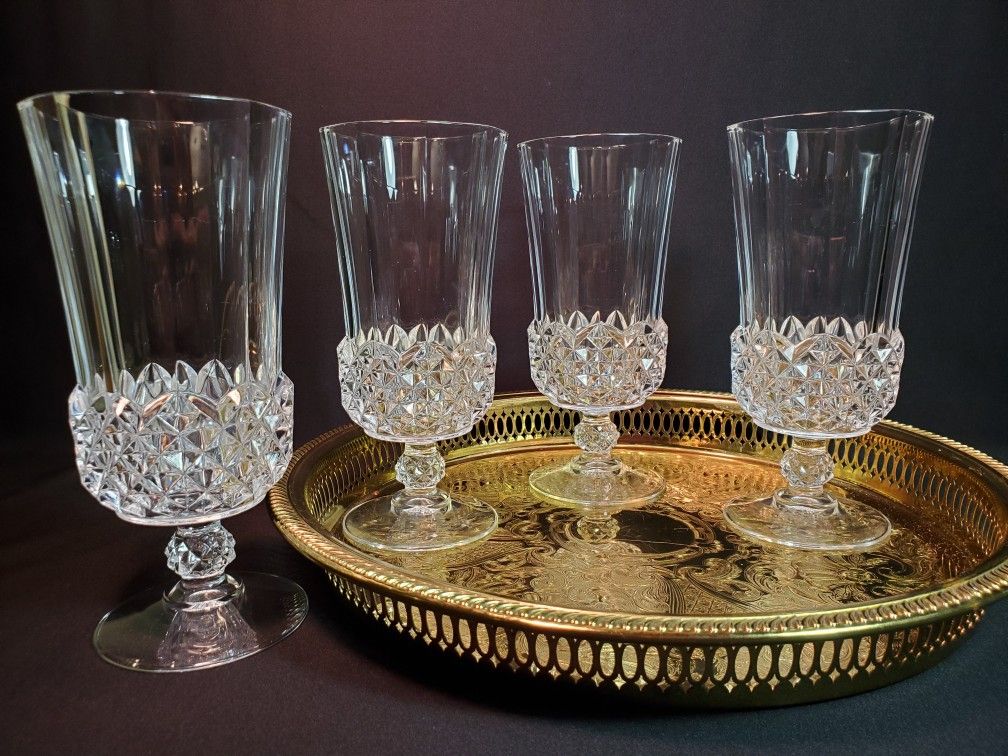 Vintage Kristal Zajecar "Nobility" Footed Tea / Water Crystal Glass ...