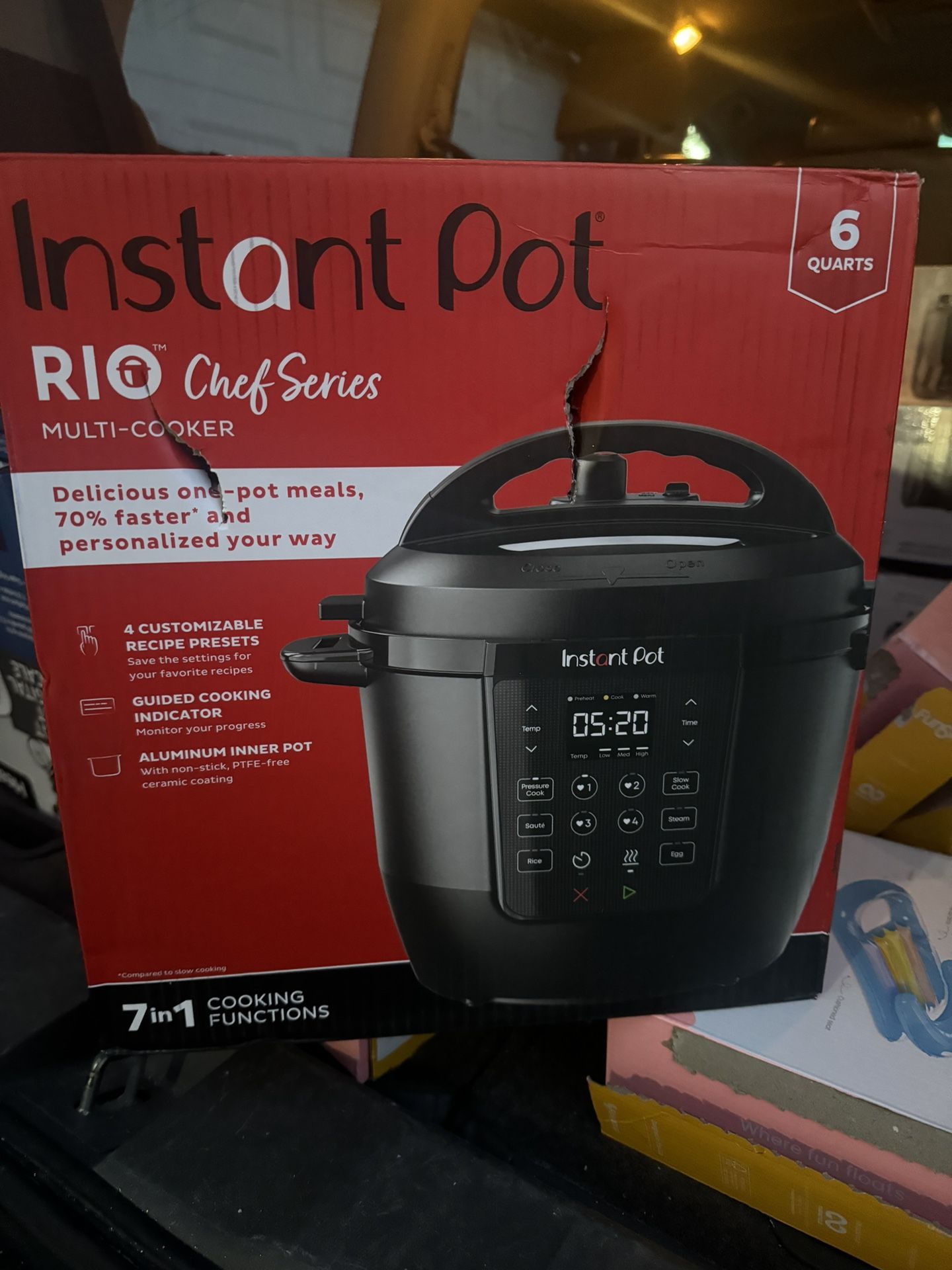 Instant Pot RIO Wide Base, 7.5 Qt 7-in-1 Electric Pressure Multi-Cooker ...