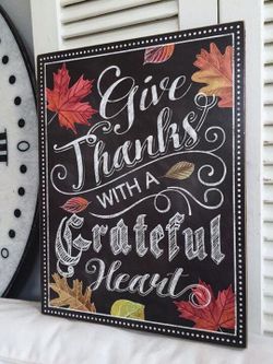 Give Thanks With A Grateful Heart Chalkboard