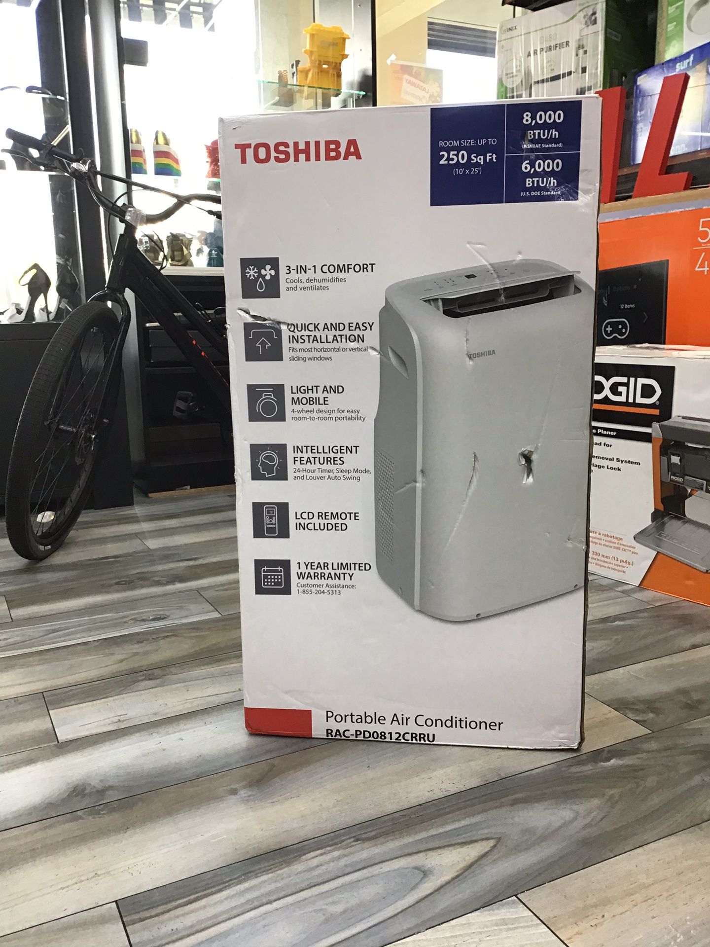 NEW IN BOX TOSHIBA PORTABLE AC UNIT 8000 BTU for Sale in Davie, FL ...
