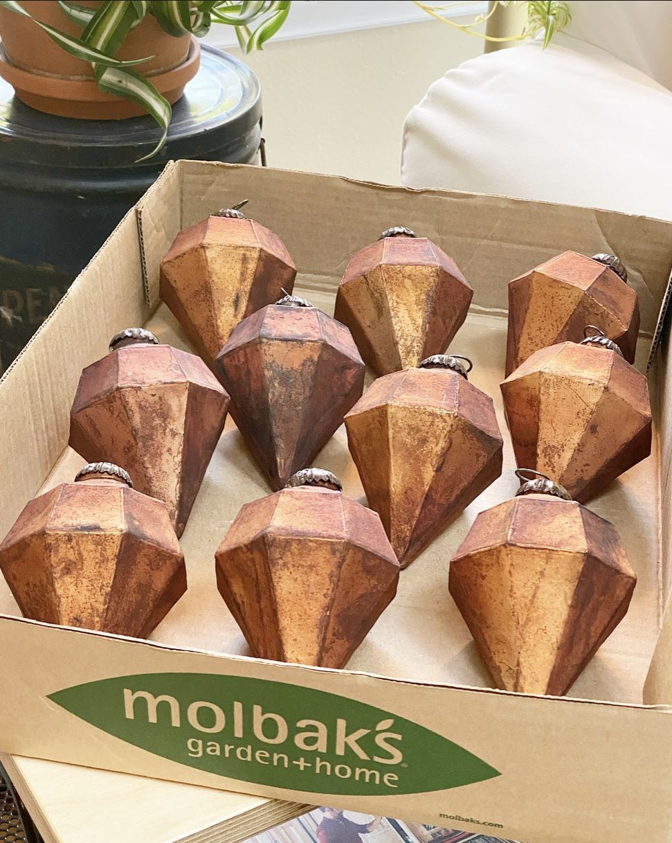 Molbak’s Antique Copper / Bronze “Gem” Ornaments - Set Of 10 for Sale ...