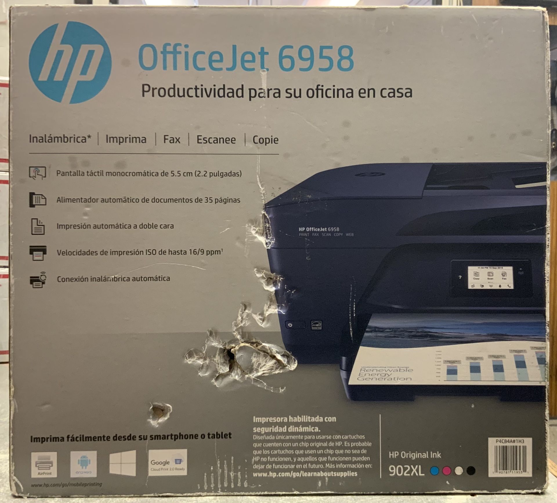 HP Officejet 6958 Printer All-In-One Wireless Inkjet Color Scanner ...