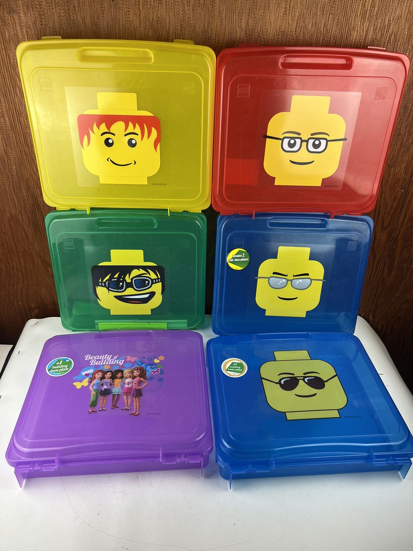LEGO iris Storage Containers 6 Total Bins Organizers Multi Colored for ...