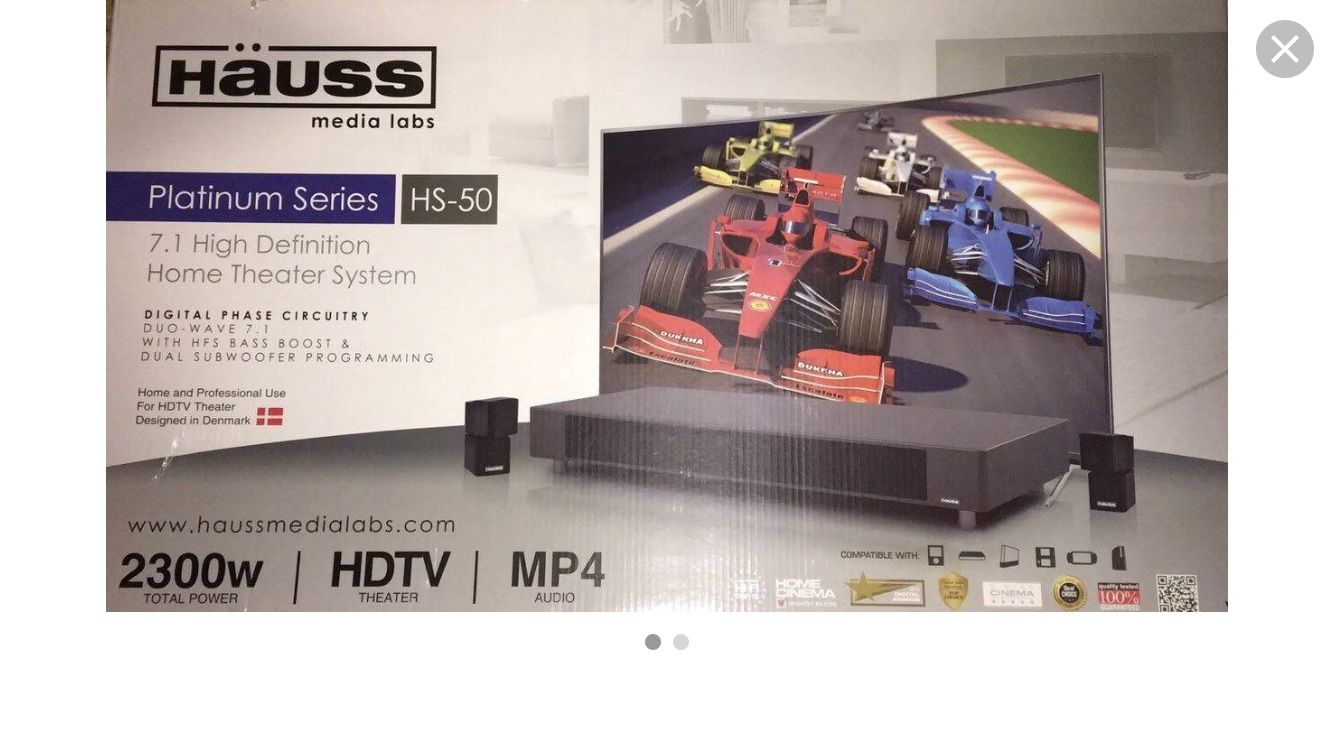 Brand New* Hauss Media Labs Platinum Series HS-50 7.1 Home Theater System Digital Phase ...