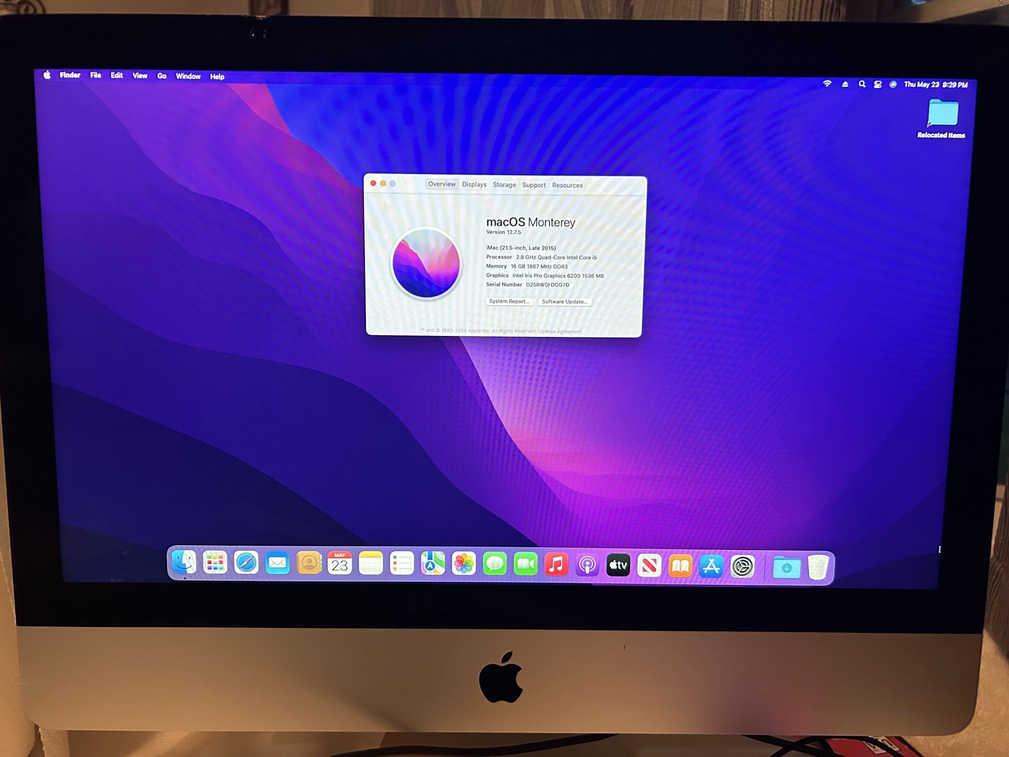 iMac OS Monterey 21.5 Inch Late 2015 for Sale in Chstnt Hl Cv, MD - OfferUp