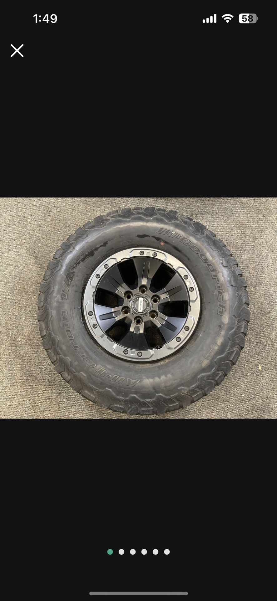OEM 2017-2020 17” Ford Raptor Factory Wheel W/ BFGoodrich Tire for Sale ...
