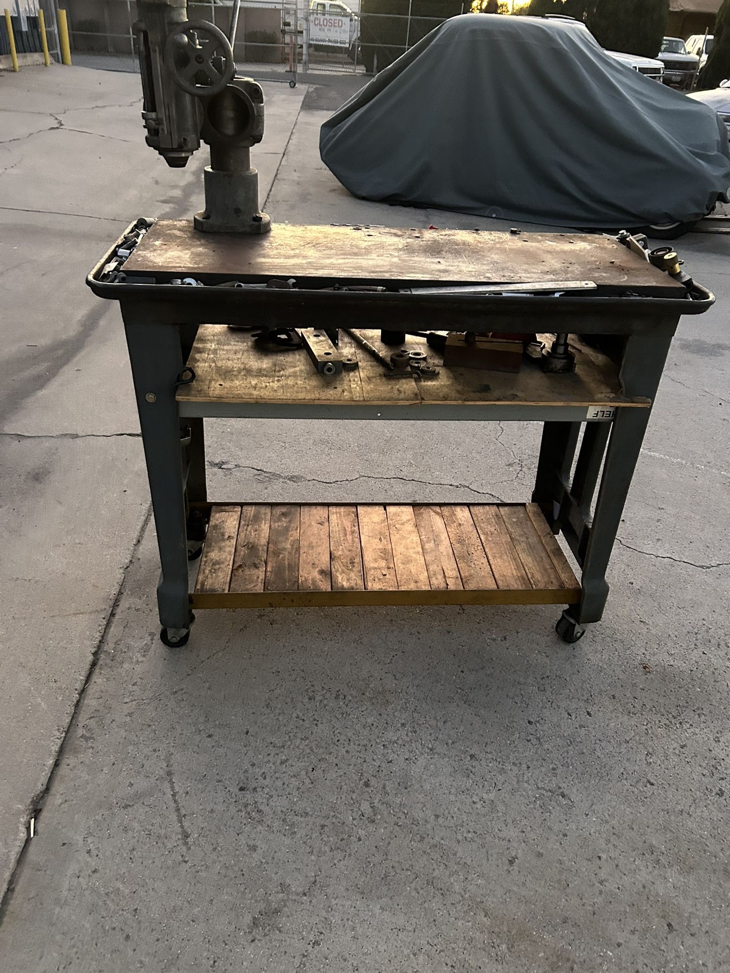 Cast Iron Drill Press Gang Table for Sale in La Habra Heights, CA - OfferUp