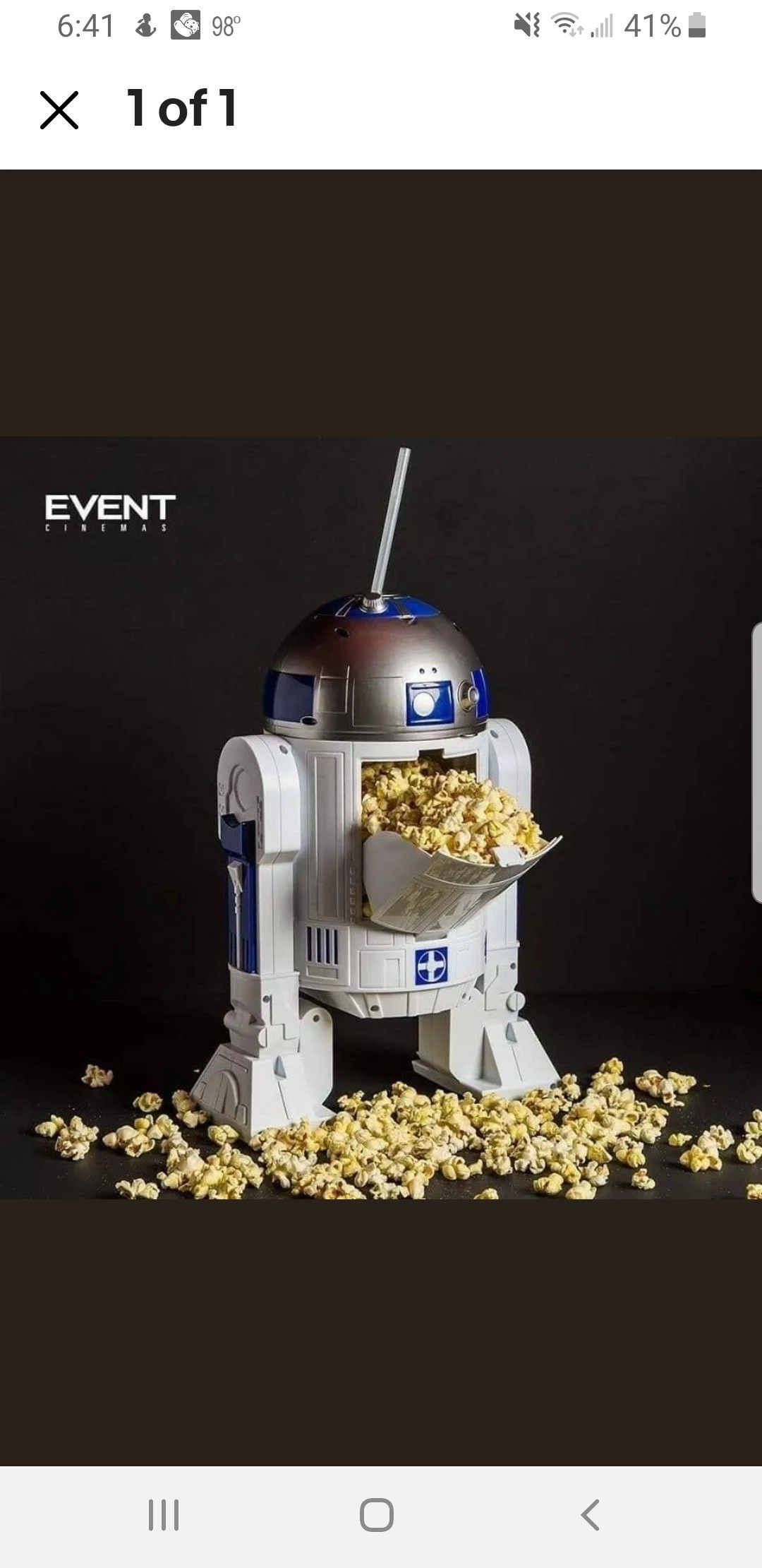 Star Wars R2D2 popcorn bucket/drink holder AMC exclusive for Sale in ...