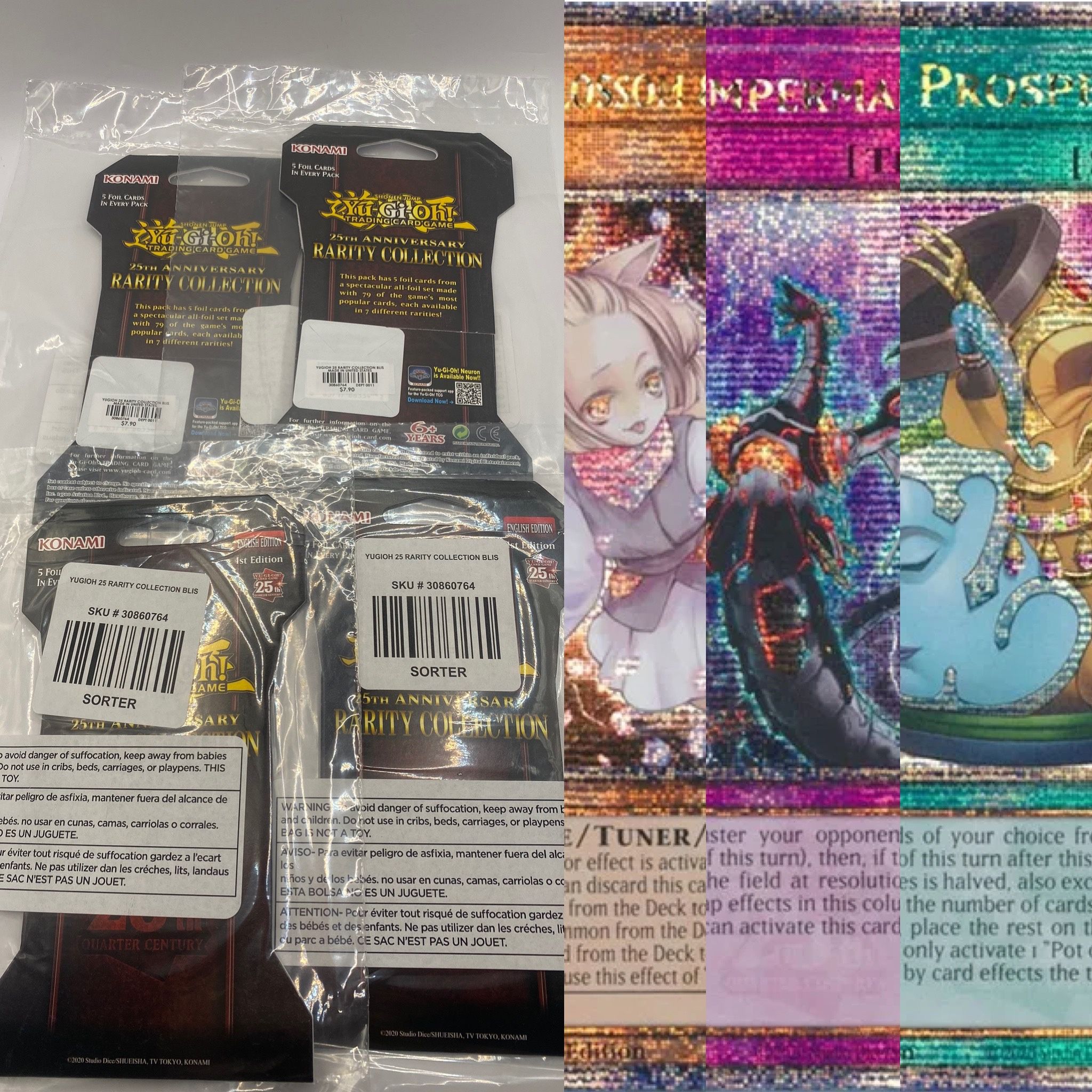 Lot of 4 Yugioh 25th Anniversary Rarity Collection Blister Booster ...