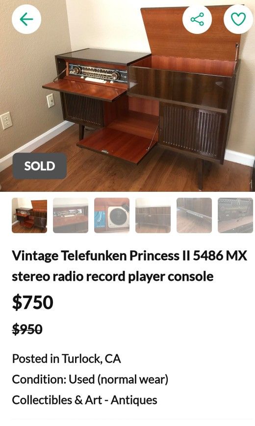 Vintage Antique Radio From Germany Works Perfectly for Sale in Los ...