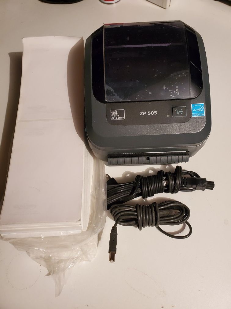 Zebra ZP505 Thermal Printer with 2000 Shipping Labels 4x6 for Sale in ...