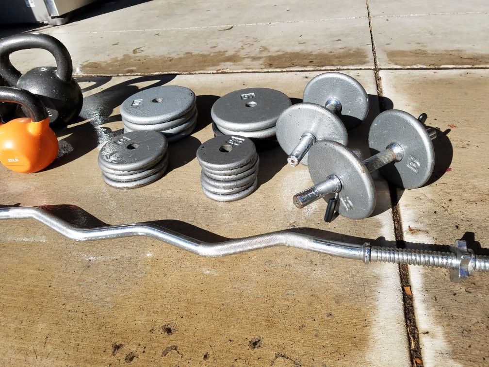 Cap threaded bar bell set for Sale in Bend, OR - OfferUp