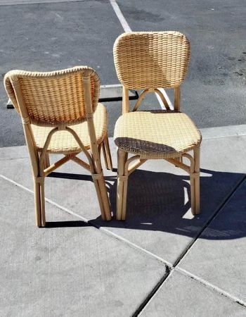 Canton rattan and woven dining chair store