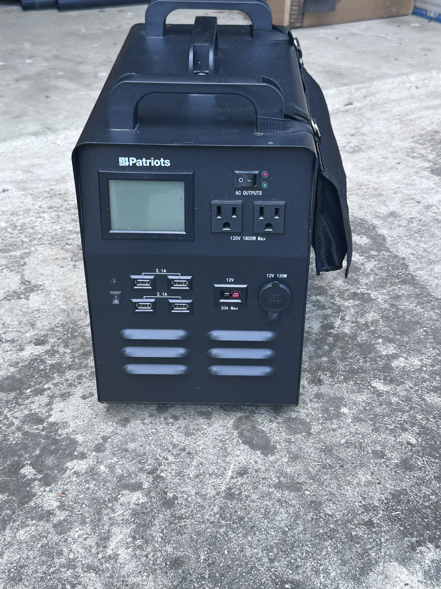 4 PATRIOTS 1800W SOLAR GENERATOR -BRAND NEW for Sale in San Antonio, TX ...