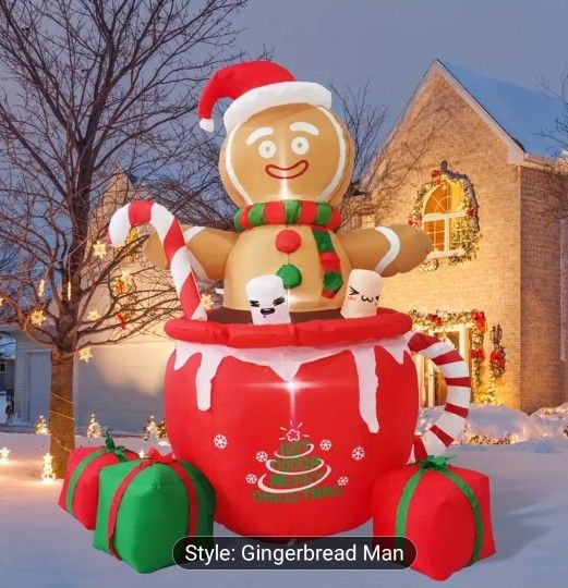 6ft christmas outdoor indoor gingerbread men decoration for Sale in Las ...