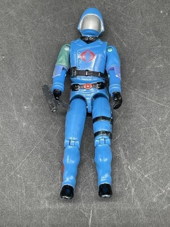 Vintage 1982-3 GI Joe Blue Cobra Commander Enemy Action Figure Hasbro ...