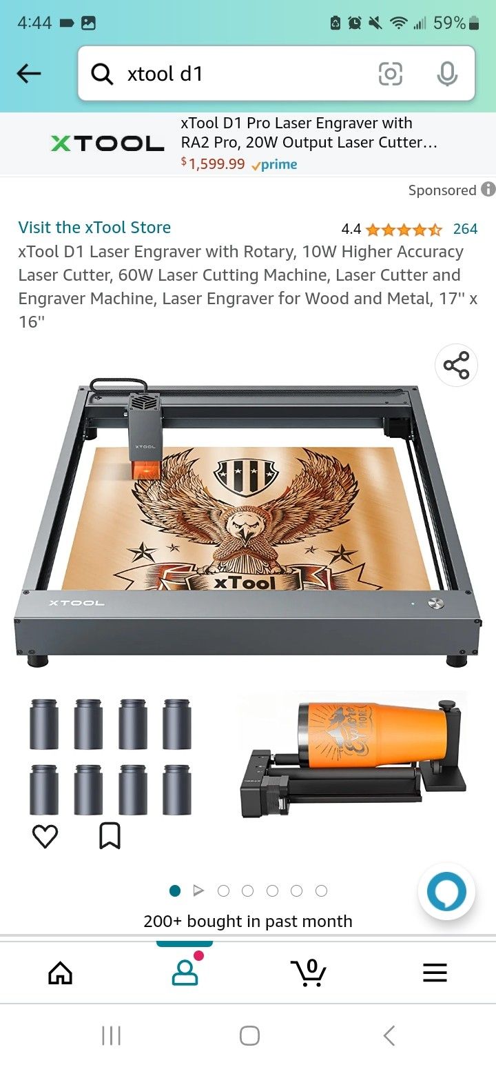 Xtool D1 10W Lasar Engraver With Rotary Tool for Sale in Glendale, AZ - OfferUp