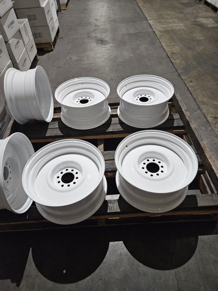 Us Wheel Steel Rims 17x8 5x4.5/4.75 Gloss White Smoothie Truck Hot Rod ...