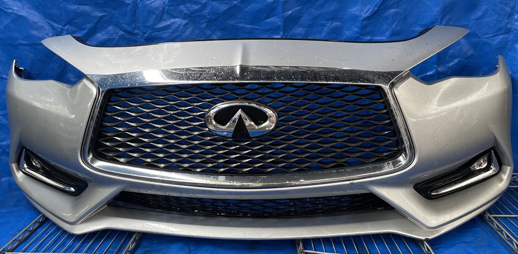 2017 - 2018 INFINITI Q60 FRONT BUMPER COVER ASSEMBLY SILVER 2.0L for ...