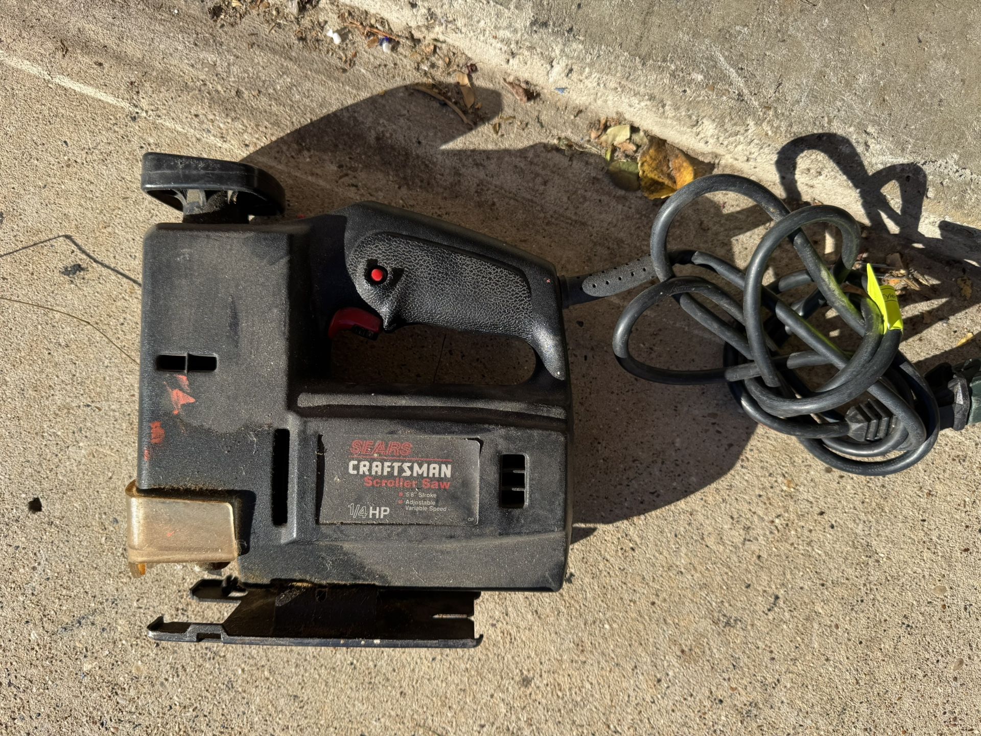 Craftsman Auto Scroller Saw Sears USA 1/4HP Model (contact info removed ...