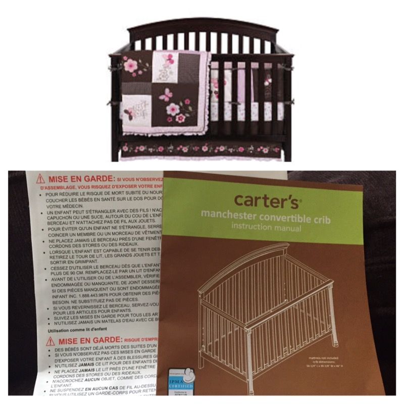 Carter's Manchester Lifetime Convertible Crib - Dark Cherry for Sale in ...