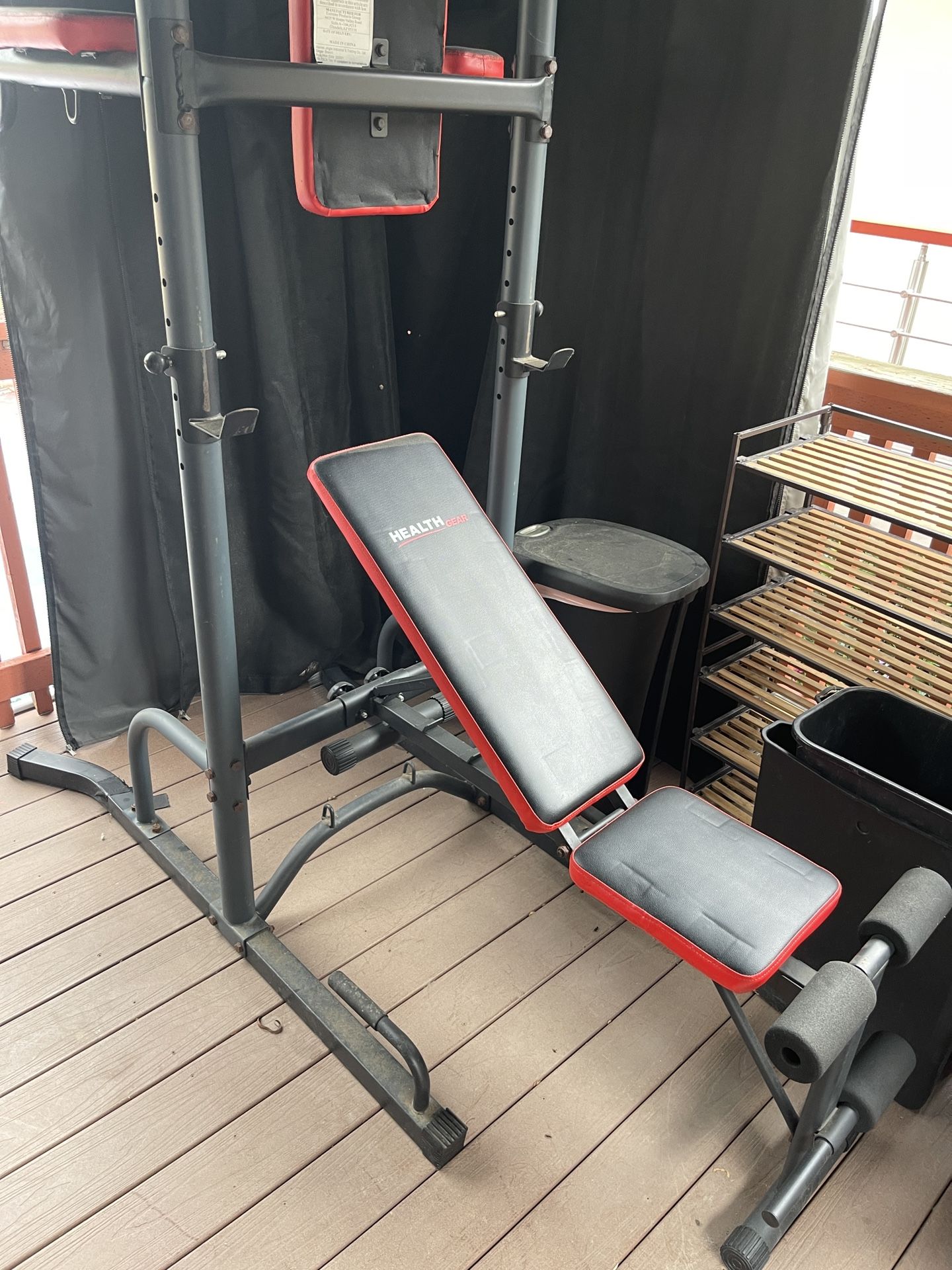 Home Gym Work Out Bench Press/Pull Up/Crunch Station for Sale in ...