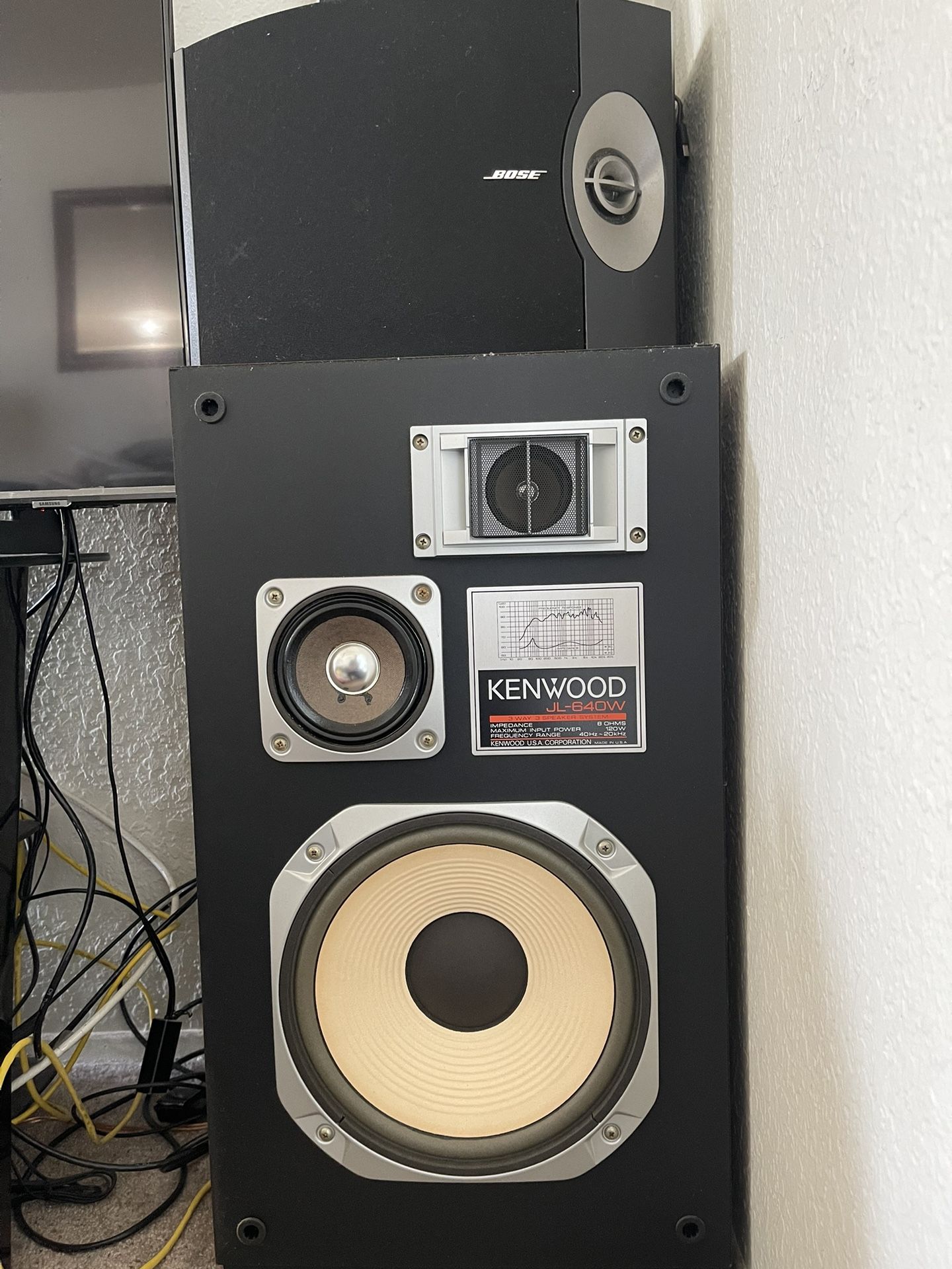 Bose 301V ,Bose 201V , Kenwood speaker , harman kardon sub wooper ...