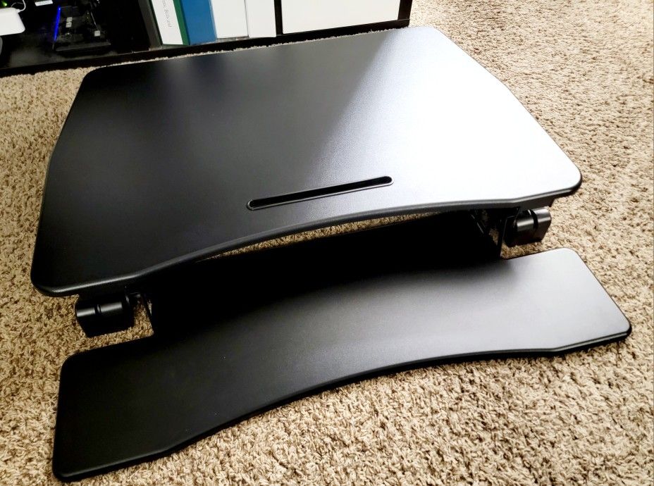 Negotiable Electric. Motorized Standing Desk Riser Converter Computer ...