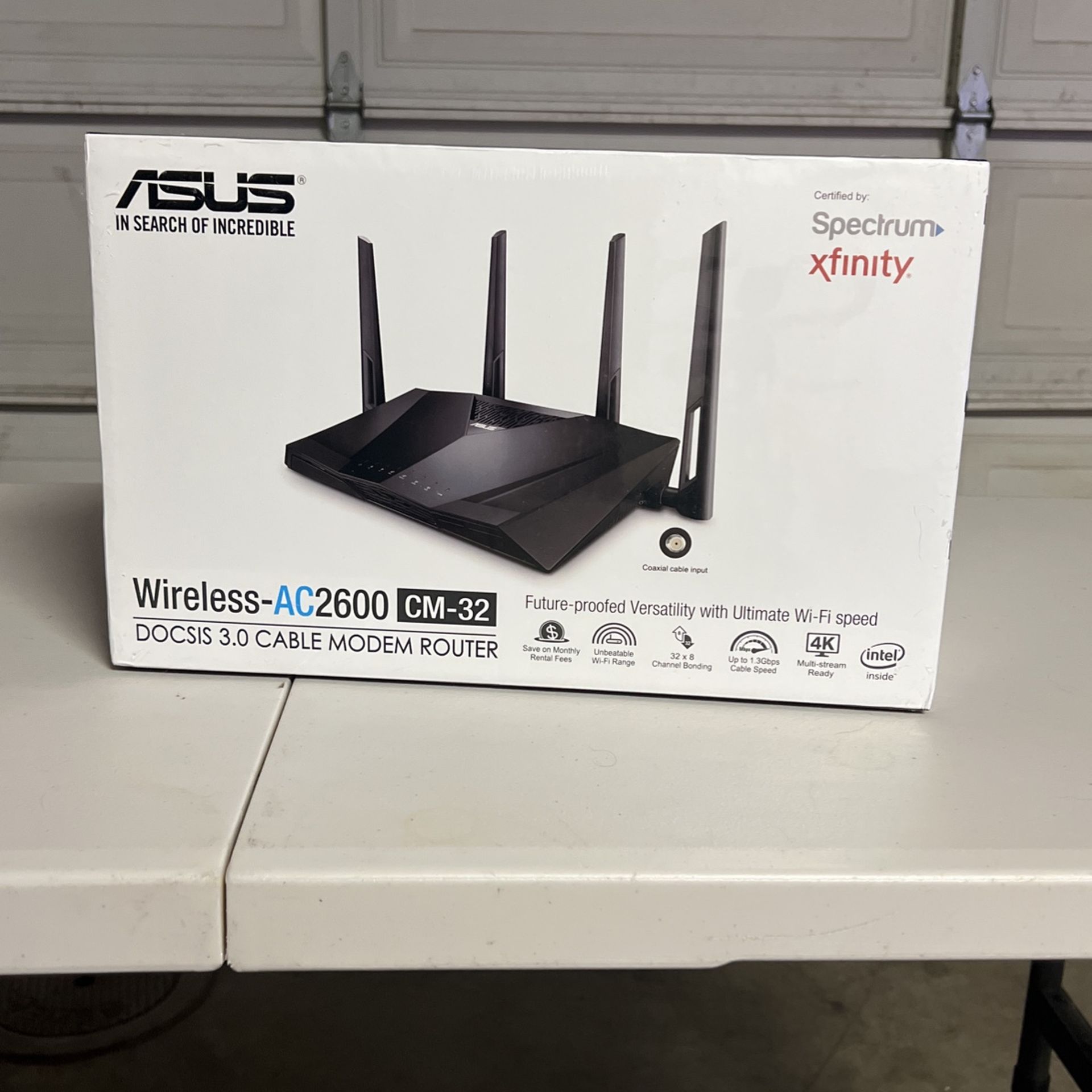 ASUS Wireless-AC2600 CM-32 DOCSIS 3.0 CABLE MODEM ROUTER for Sale in ...