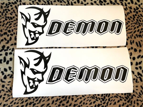 2pc Demon Dodge Mopar Charger Challenger HELLCAT SRT Vinyl Decal ...
