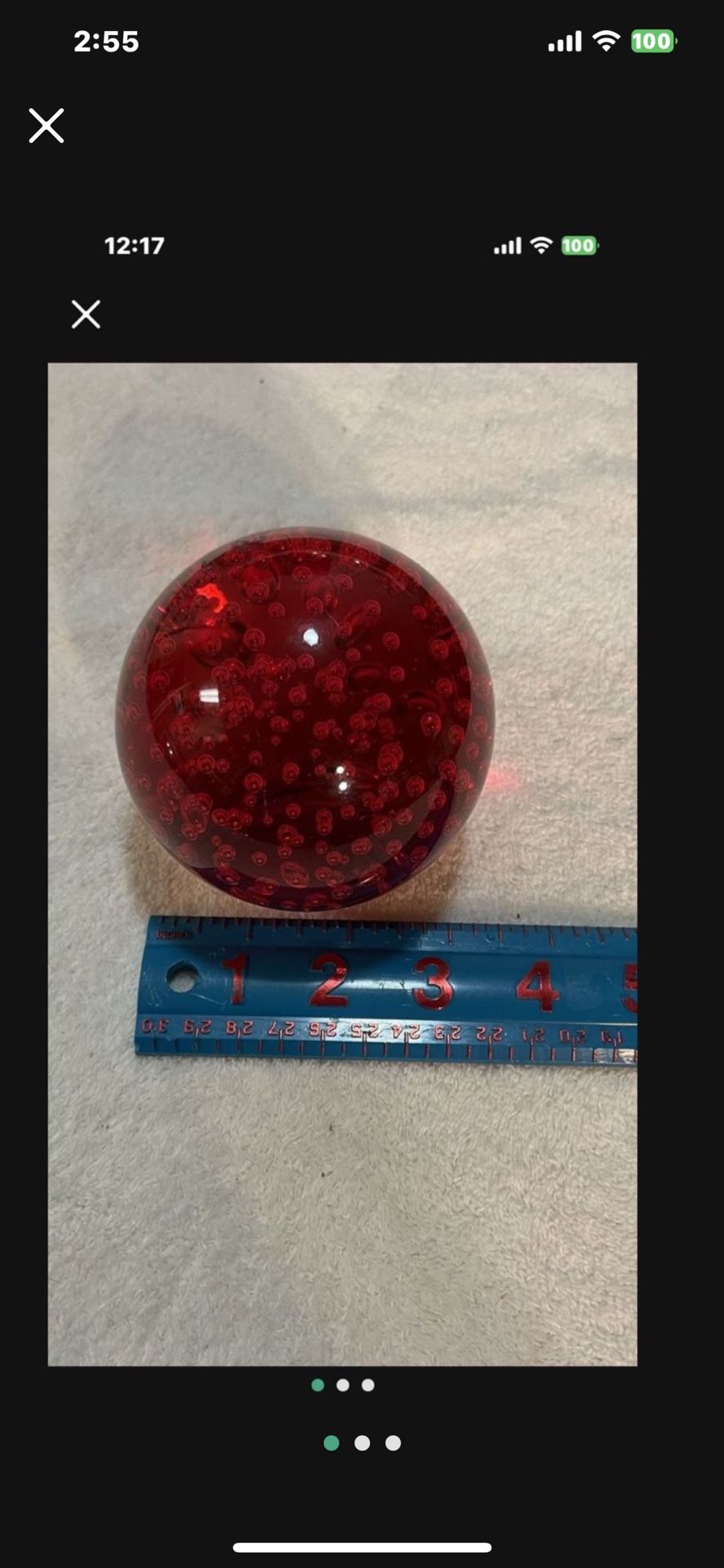 CA. IKEA VINTAGE RED PAPERWEIGHT. CONTROLLED BUBBLES for Sale in San ...