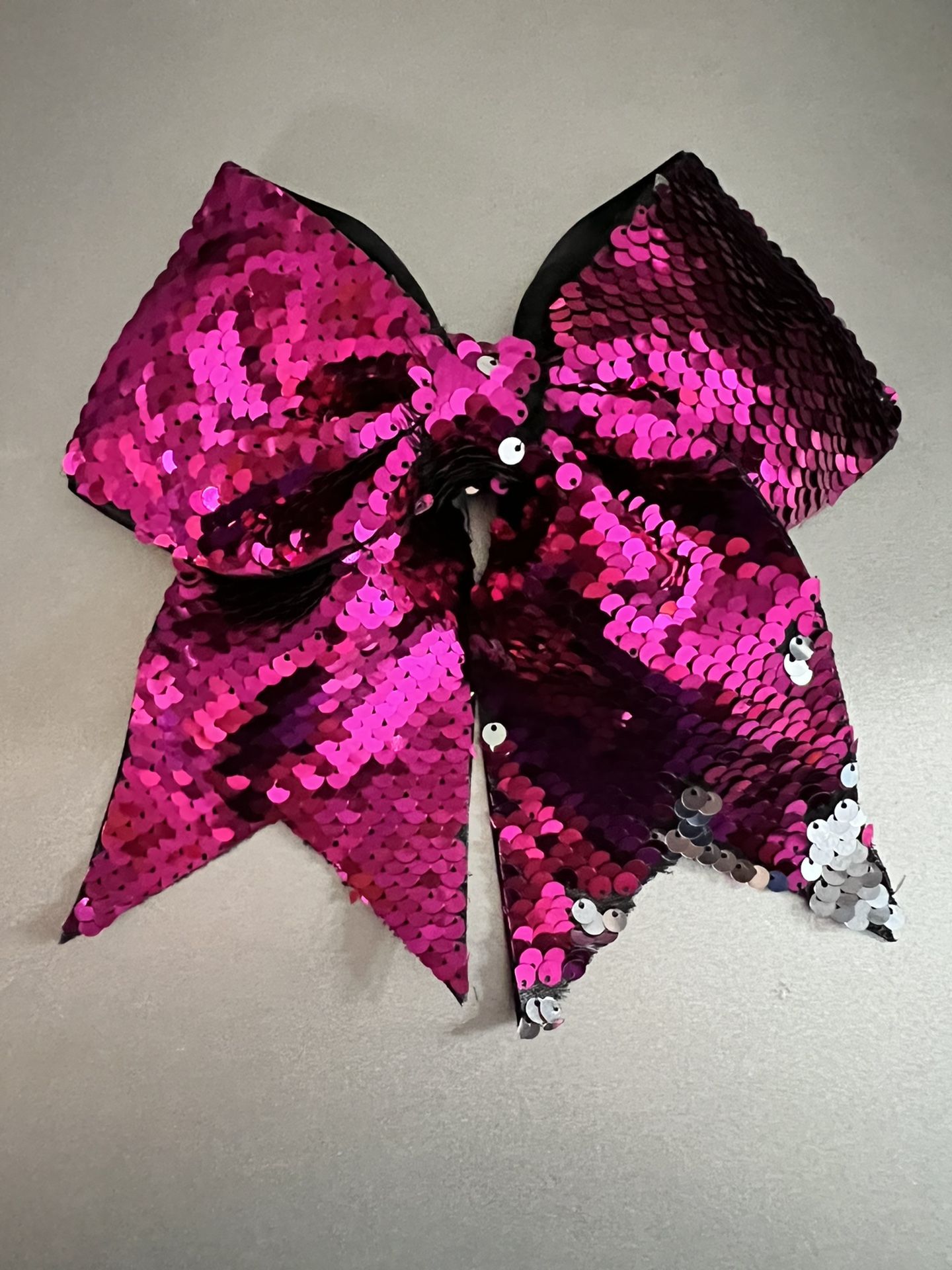 Silver Sequin Cheer Bows