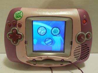 Leap frog leapster pink purple educational handheld portable game ...