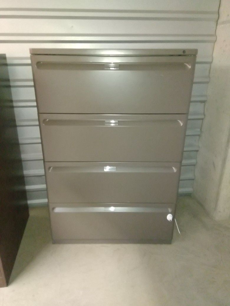All Steel Heavy Duty Vertical File Cabinet Taupe Finish for Sale in ...