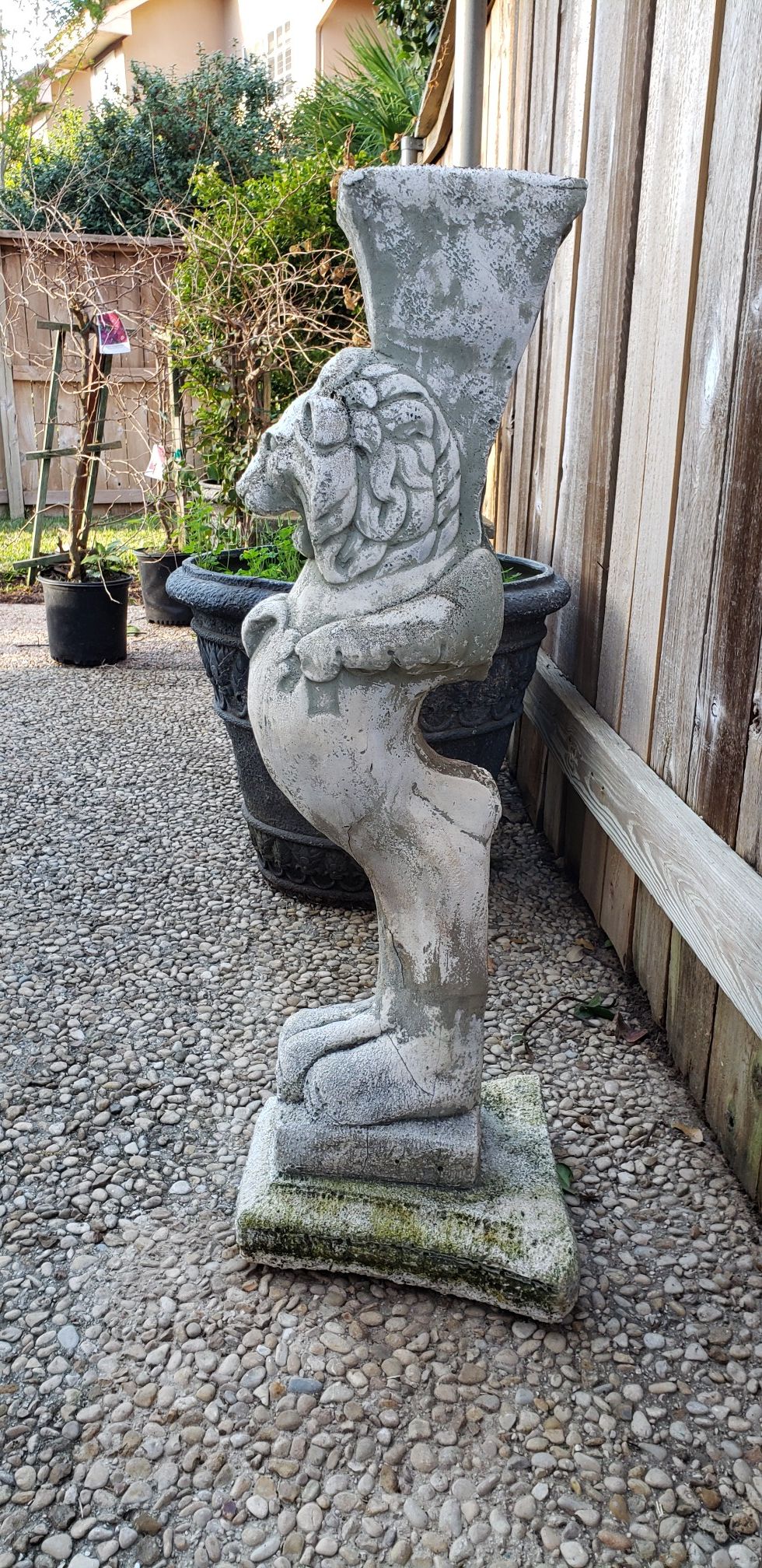 Concrete cement statue statuary stand pedestal base garden for Sale in ...