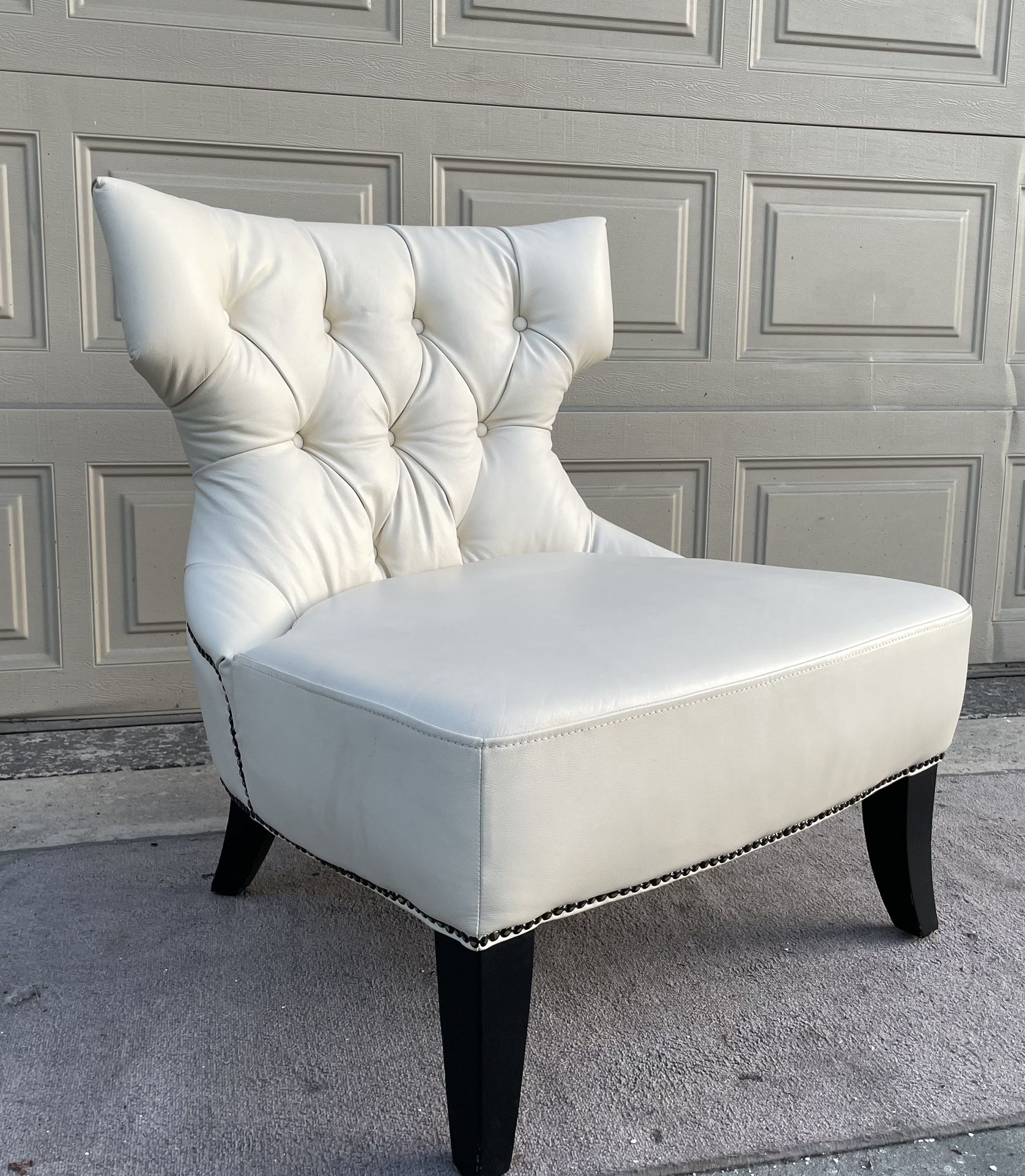 Faux Tufted Wing Lowboy Accent Chair for Sale in Lake Barrington, IL ...