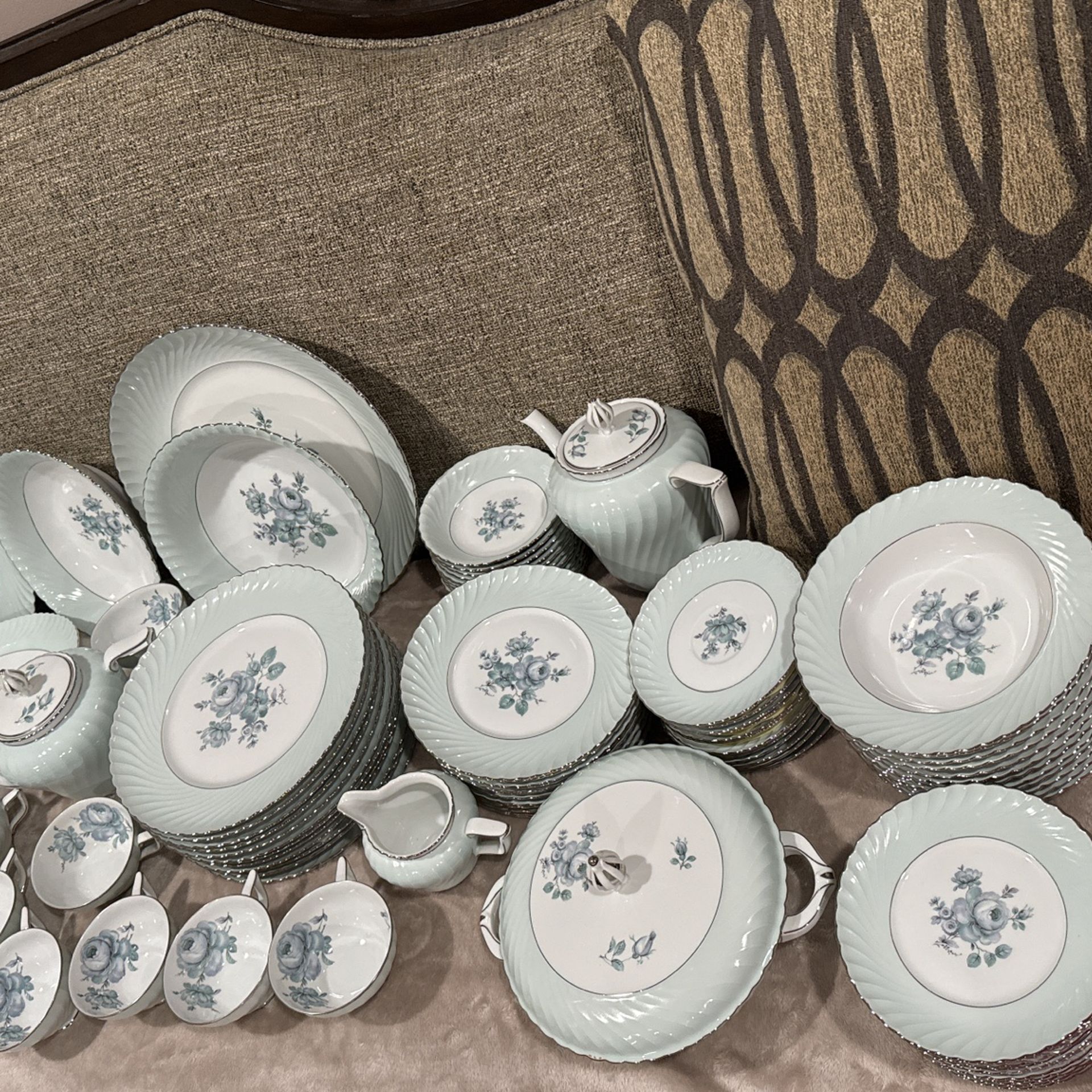 Vintage Royal Tettau 1794 Germany Dawn Rose Set Place Setting + Serving ...