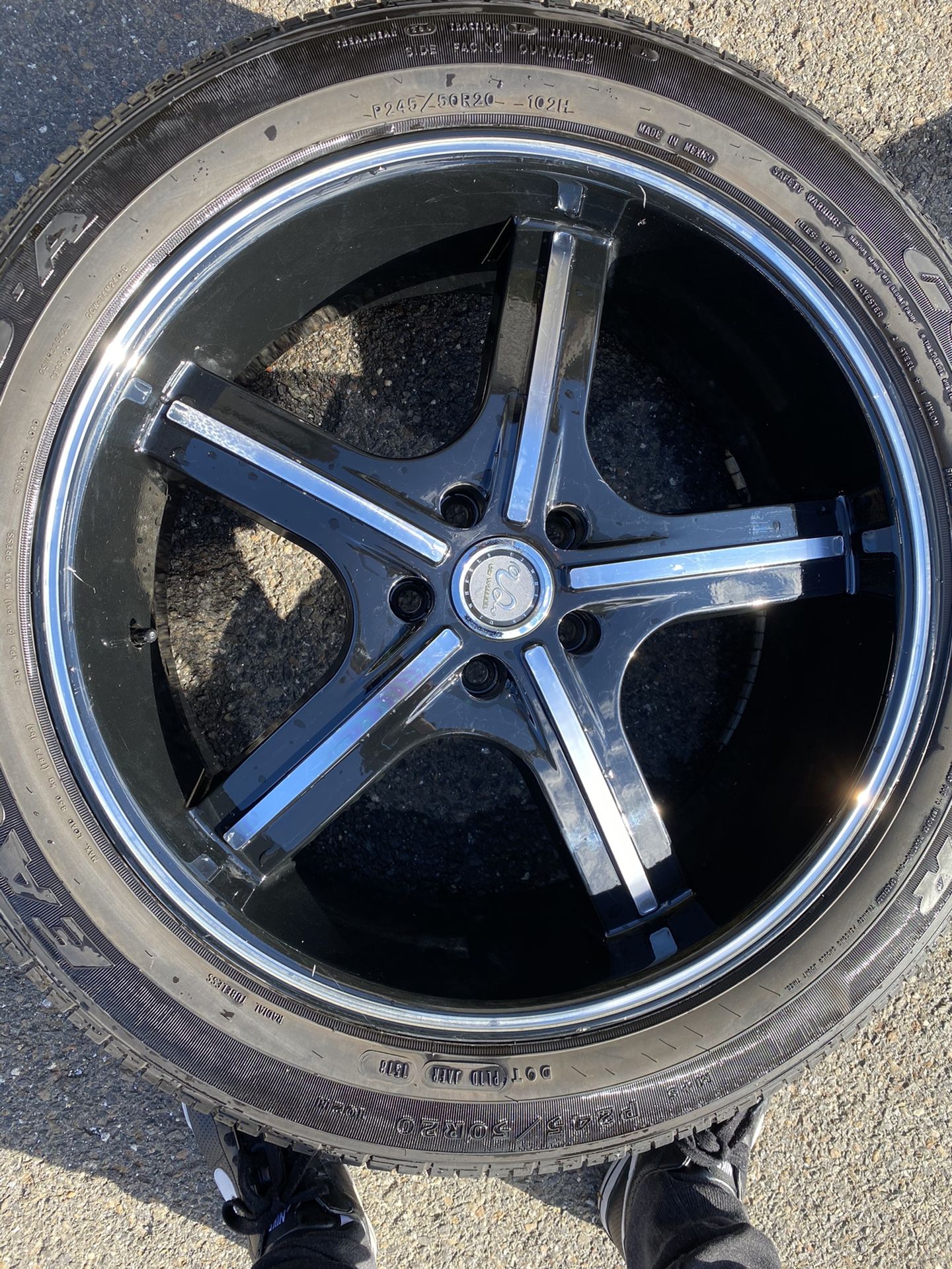 20” inch rims 5x114 lug pattern with almost new tires for Sale in ...
