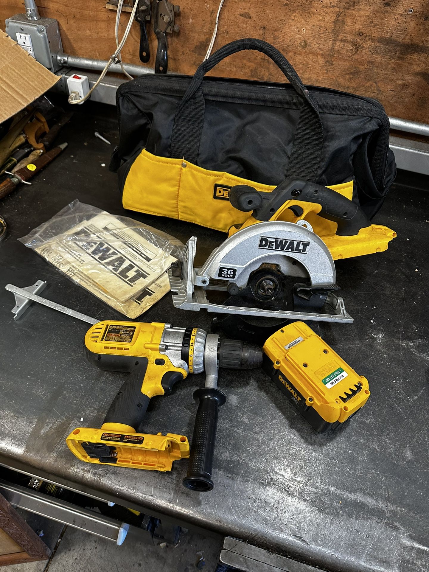 Dewalt 36v Power Hammer Drill DC900 Cordless Circular Saw DC300 ...