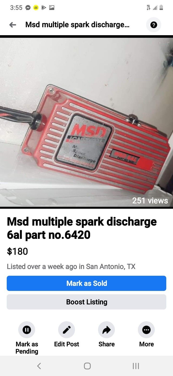 Msd 6al part no. 6420 multiple spark discharge for Sale in San Antonio ...