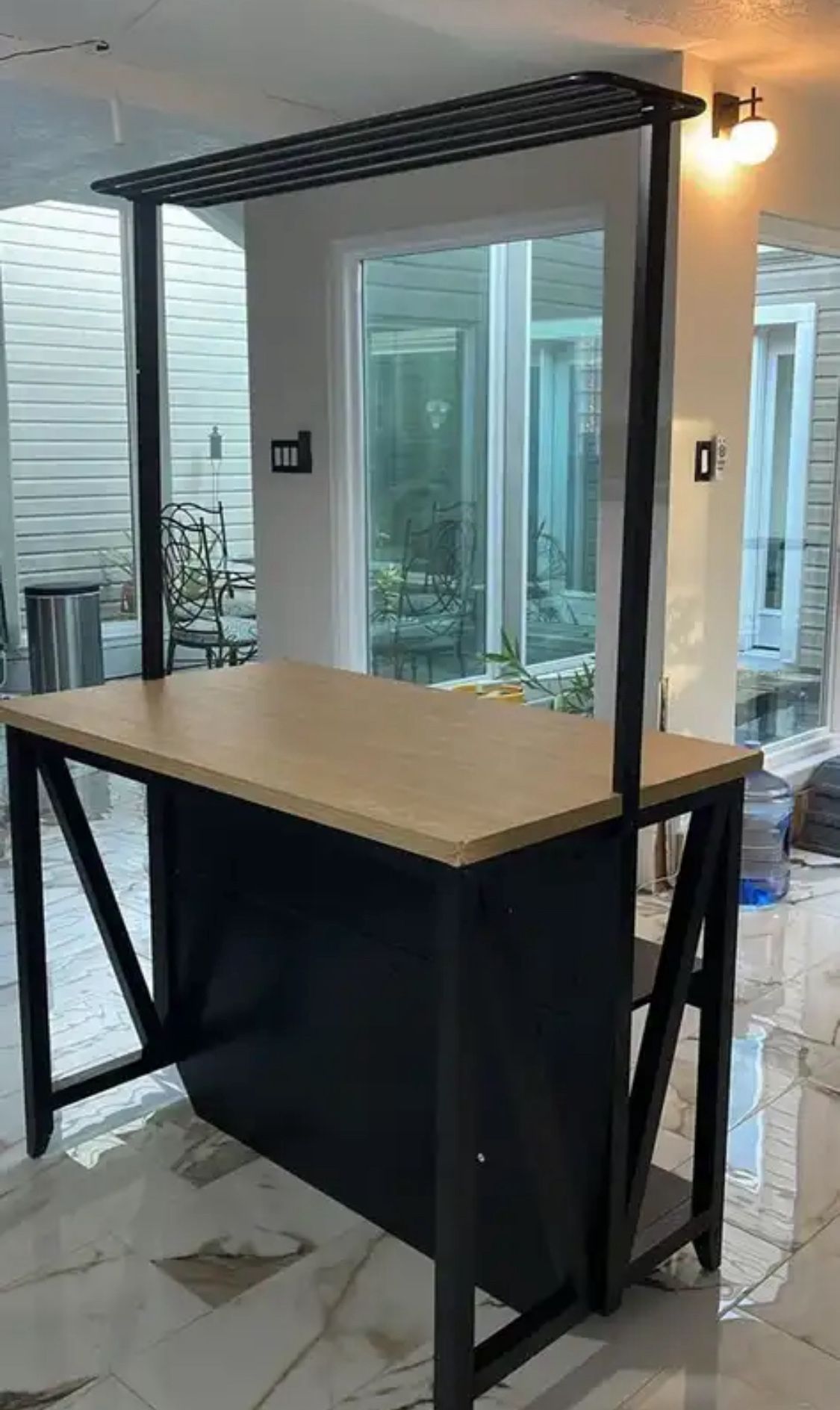 Wood & Metal Bar Stand / Kitchen Island for Sale in Houston, TX - OfferUp