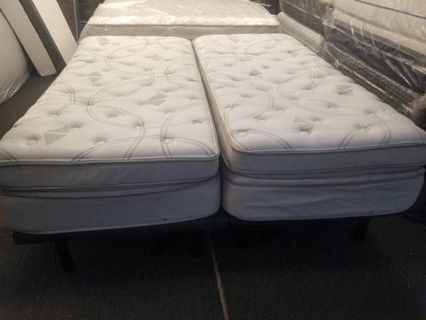 Sleep Number Split King i8 + Beautyrest Smartmotion 2.0 Adjustable Base ...