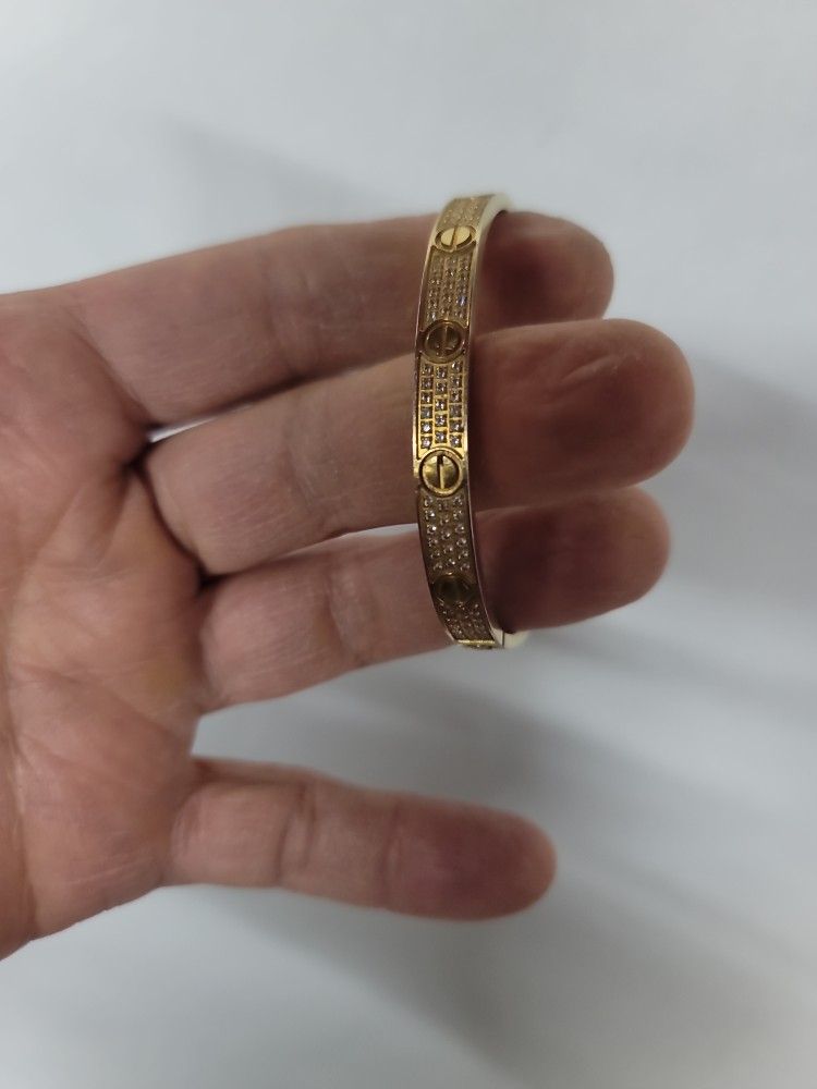 Cartier Rose Gold Diamond Look Love Bracelet for Sale in Huntington ...