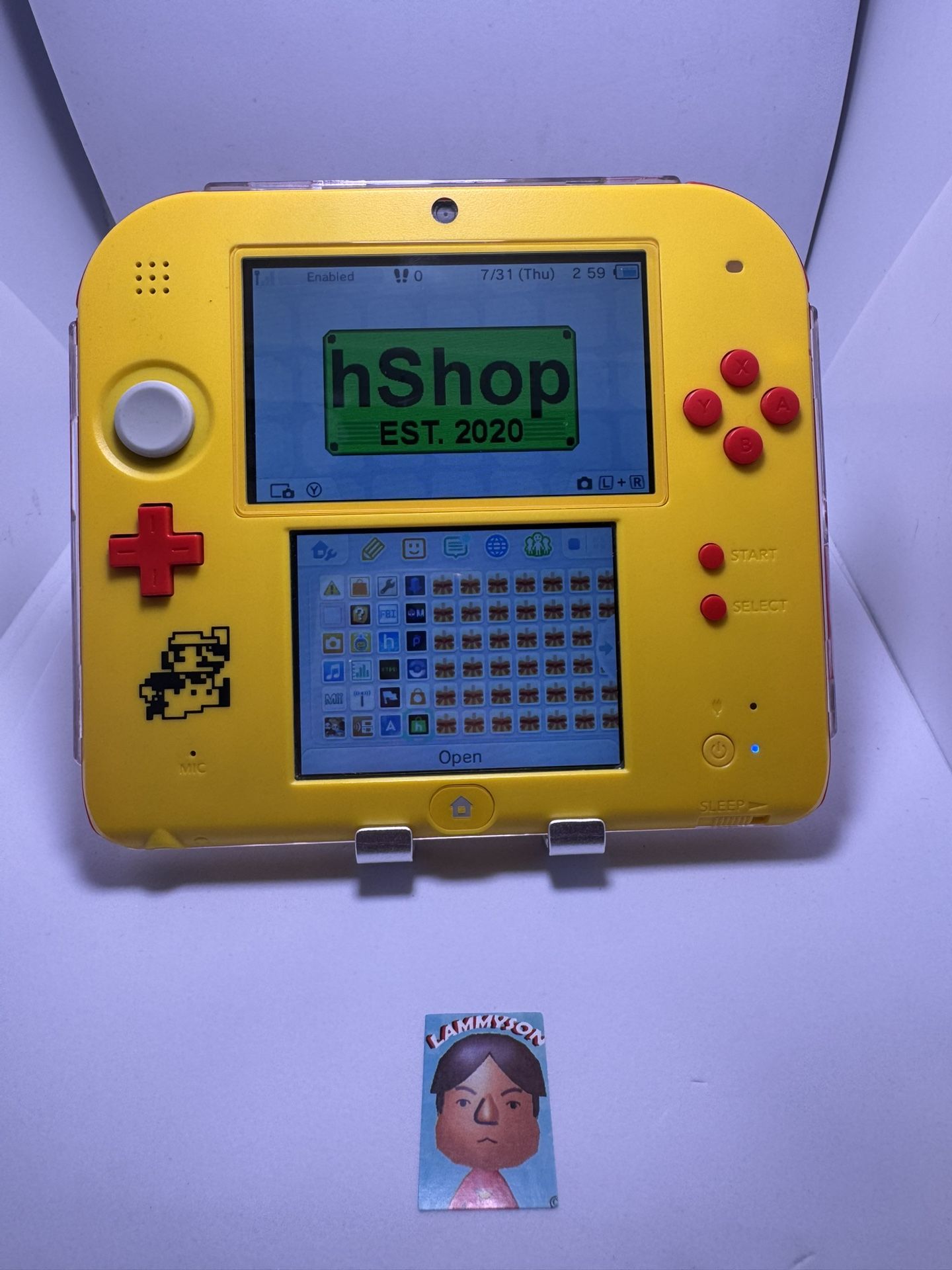 M0DDED Nintendo Yellow/Red Mario Maker 2DS Comes with 1000+ Games!) for ...
